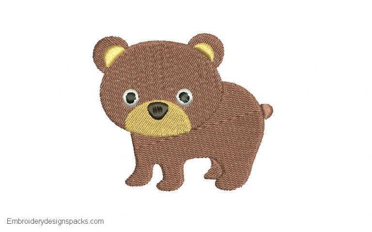 Child Bear Embroidery ready to Embroider - Embroidery Designs Packs