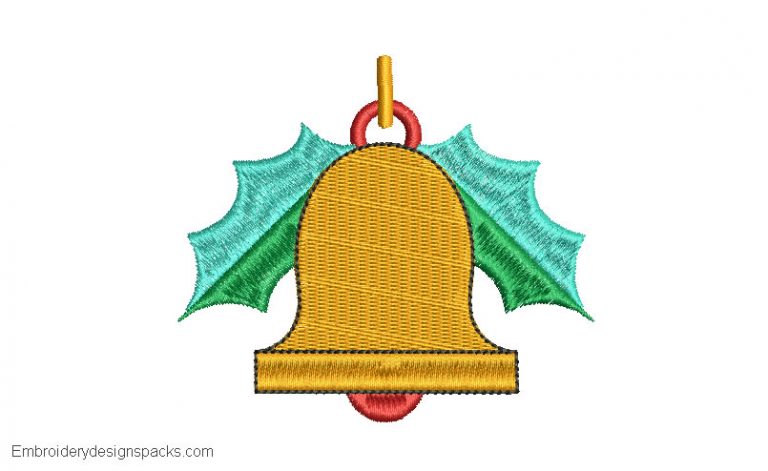 Christmas Bell Embroidery Stitches - Embroidery Designs Packs