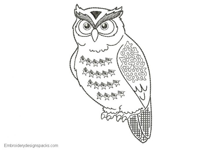 Download Embroidery owl design - Embroidery Designs Packs