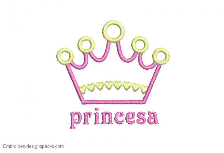 Download embroidery design princess crown - Embroidery Designs Packs
